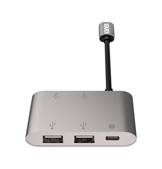 4-Port USB Charging Hub with USB-C