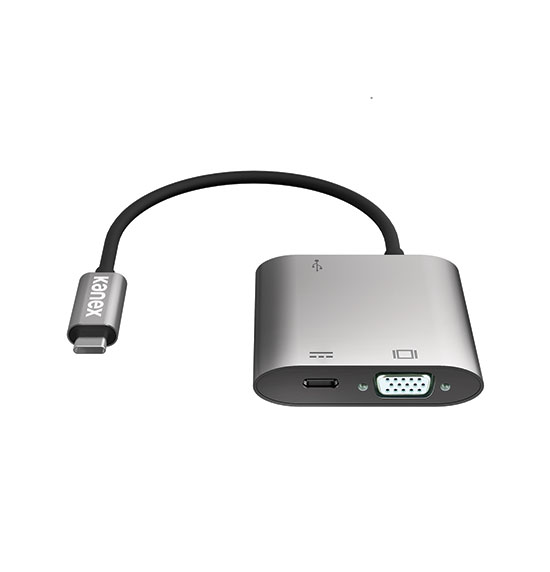 USB-C VGA Adapter with Pass Thru Charging