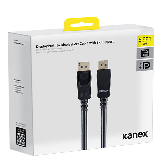DisplayPort™ to DisplayPort Cable with 8K Support, 2M